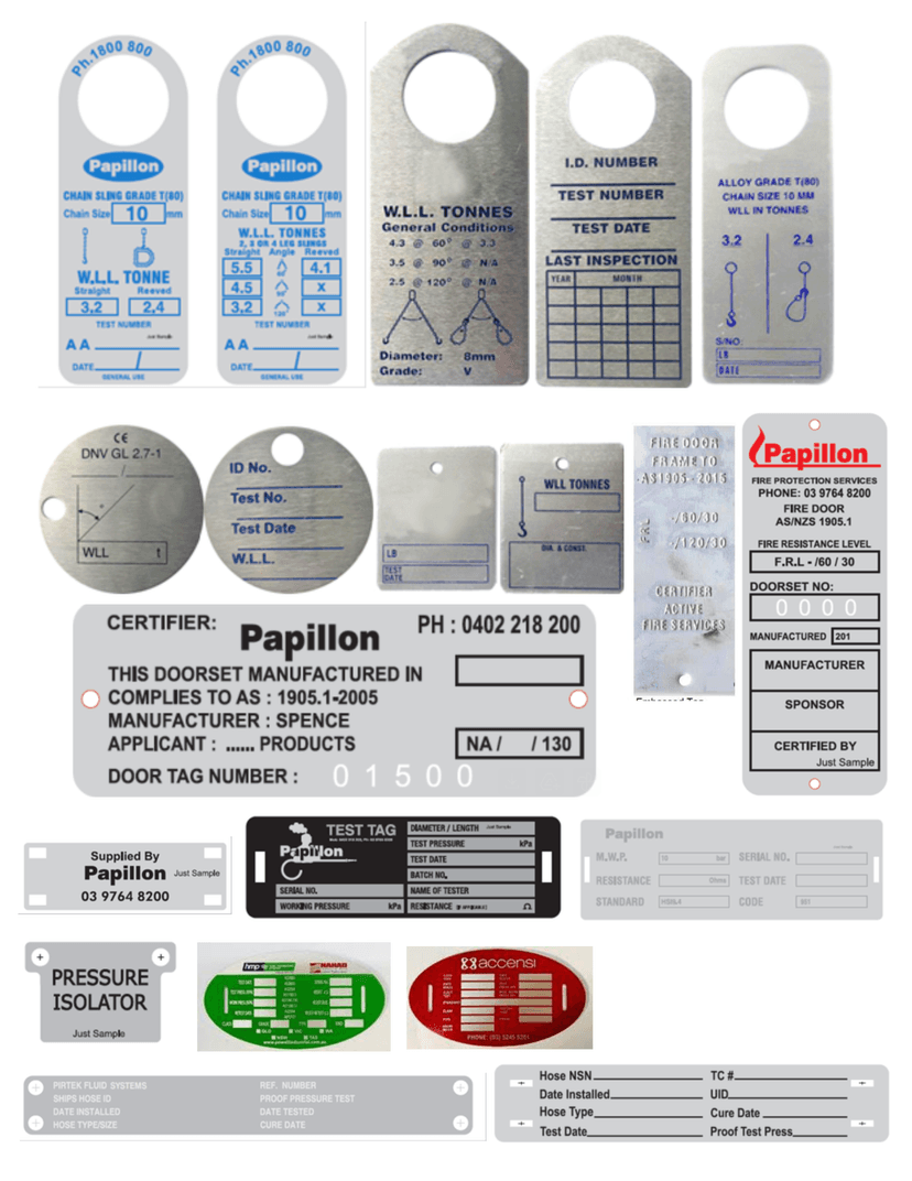 Fire Door Tags | Labels & Tags | Nameplates Australia