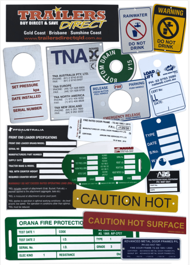 Aluminium Nameplates | Nameplates Australia
