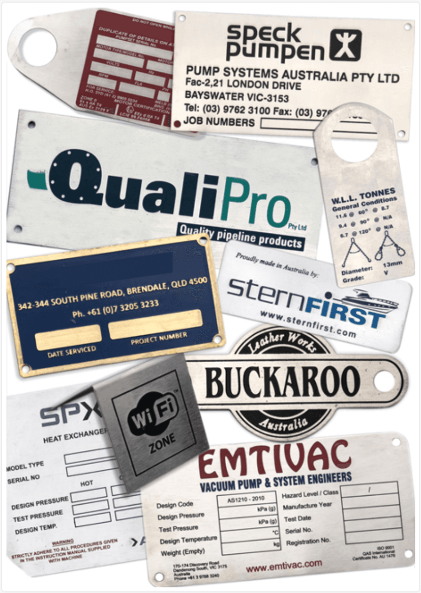 Stainless Steel/Brass Nameplates | Nameplates Australia